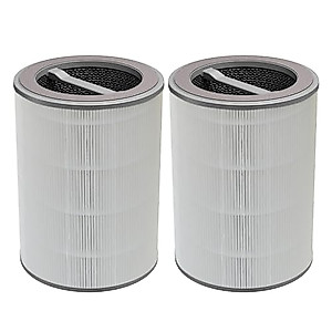PUREBURG Replacecment Filter Compatible with WYZE Smart Air Purifier,2-Pack H13 HEPA 4-Stage Filtration Activated carbon 2-in-1 Air Clean Dust VOCs