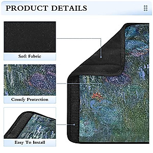 Water Lilies Seat Belt Cover 2pcs Soft Car Seatbelt Covers for Kids Car Seat Belt Pads Cover Car Accessories for Women Adults Children Comfortable Driving,S