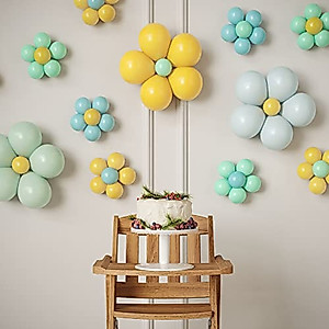 158Pcs Daisy Balloon Garland Kit Pastel Pink Yellow Orange Blue Flower Balloon Arch for Baby Shower, Retro Hippie, One Two Groovy Birthday Party Decorations