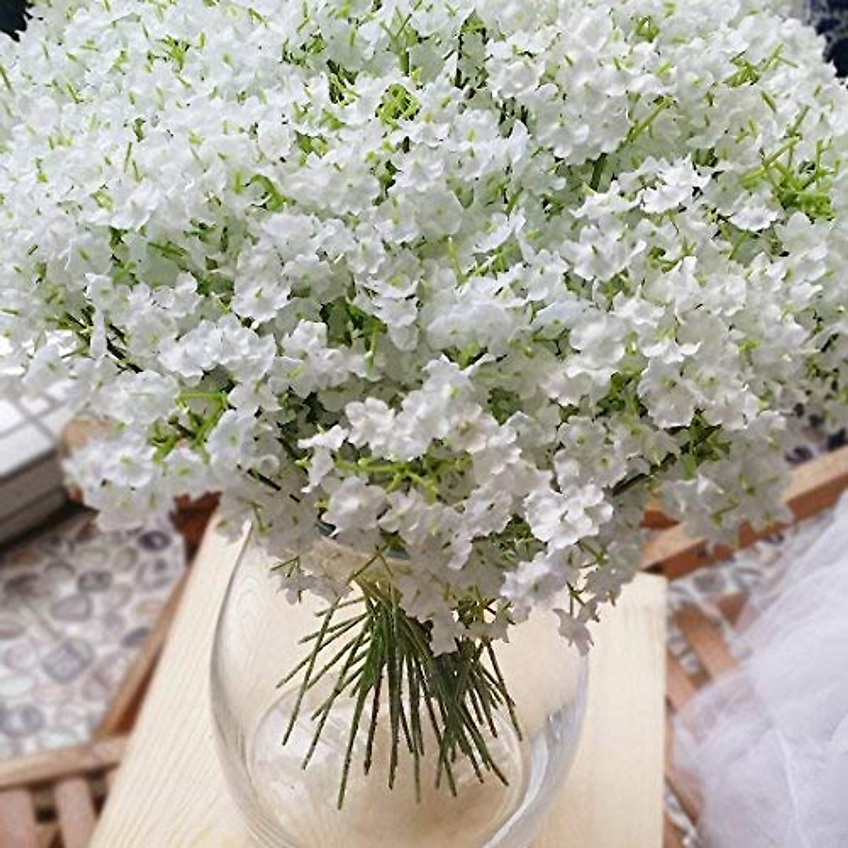 Bringsine Baby Breath Gypsophila Deco White Colour Artificial Flowers for Wedding 40 Pieces/lot