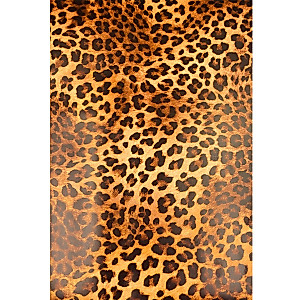 Yifasy 19.7 feet Wallpaper Roll Leopard Animal Print Peel and Stick Removable Shelf Liner Women Makeup Box Decor (236x17.7 Inch)