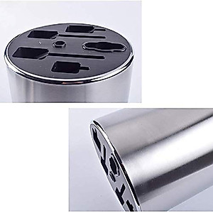 LLRYN Universal Knife Block without Knives Knife Holder Stainless Steel Kitchen Knife Holder Storage Organizer Slots-Stainless-Steel Universal Knife Block