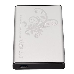 Hard Disk Case, 4TB 2.5in Hard Drive Enclosure LED Indicator USB3.0 Hot Swap for Laptop(Silver)