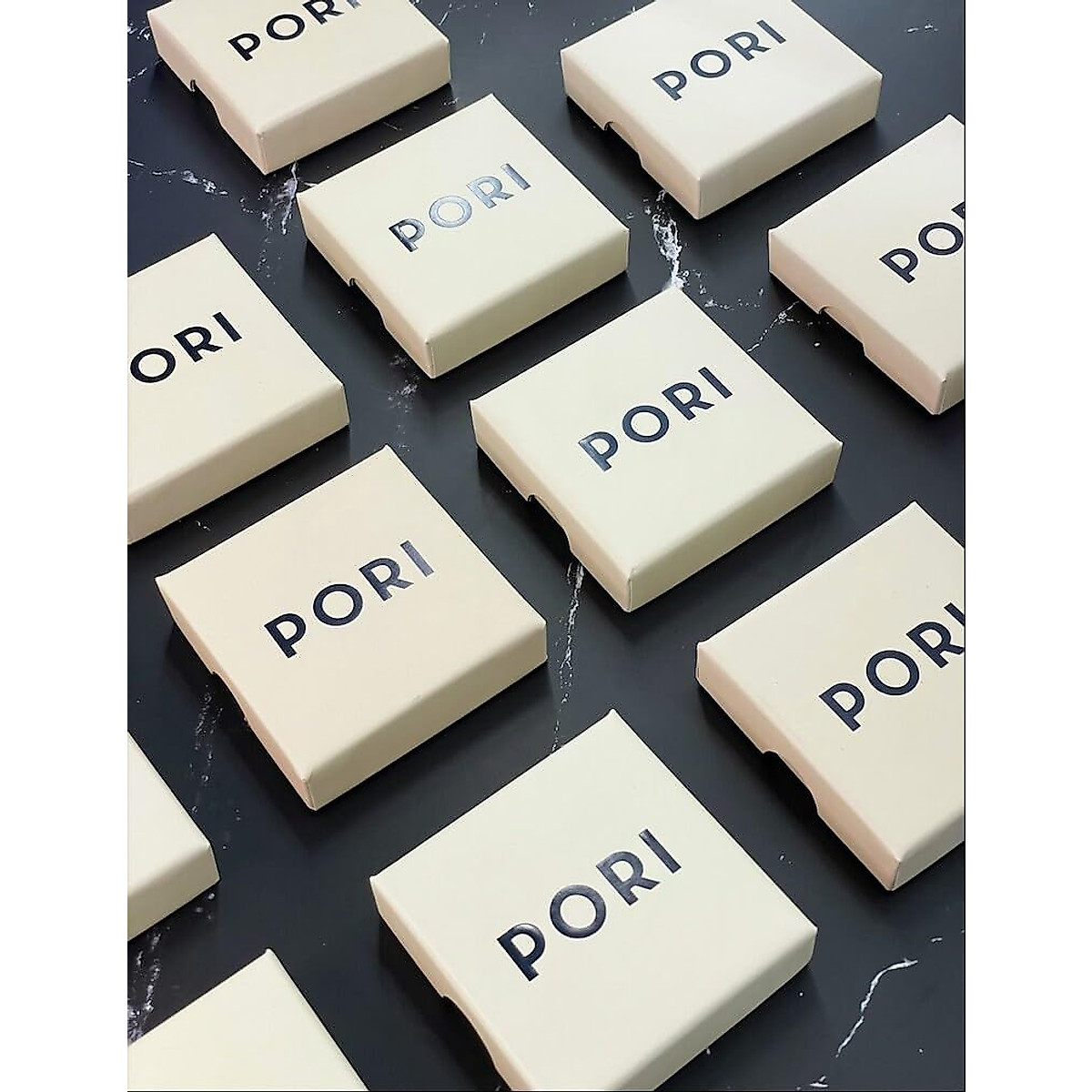 PORI JEWELERS 925 Solid Sterling Silver Baguette Emerald Cut 3MM Cubic Zirconia Eternity Wedding Band Ring For Women (Gold- Pink Stone, 5)