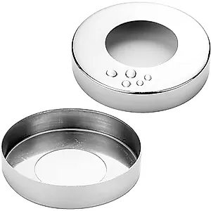Juvielich 4 Pcs Escutcheon Plate Cover Base Pipe Cover Flange Plates 51mm Fit Pipe Dia 2.01" Overall Diameter 3.94 Inch 304 Stainless Steel for Pool Spa Ladder Handrail Post Plate Guardrail Silver