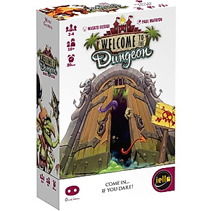 IELLO: Welcome to The Dungeon, Push-Your-Luck Elements, Disappearing Equipment, Strategy Board Game, 30 Minute Game Play, 2 to 4 Players, Ages 10 and Up