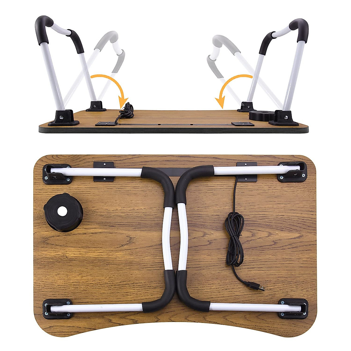 Slendor Laptop Desk Foldable Bed Table Folding Breakfast Tray Portable Lap Standing Desk Notebook Stand Reading Holder for Bed/Couch/Sofa/Floor