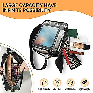 EXQUILEG Clear Bag Stadium Approved - Clear Crossbody Bag with Adjustable Strap, Large Clear Purse for Concerts Sports