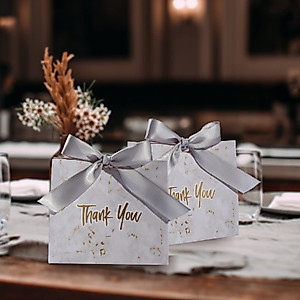 30PCS Small Thank You Bags,Mini Thank You Gift Bags Paper Party Favor Bag with Bow Ribbon,Gift Bags Small Size for Birthday Baby Shower Wedding Favor