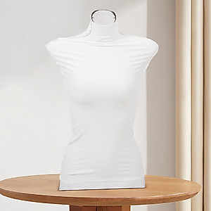 Baluue Superb Fabric Cover Female Model Cloth Accessories for Upper Body Dress Stand Form Mannequin Model ( Mannequin NOT Included ) White