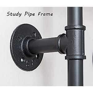 Industrial Rustic Modern Wood Ladder Pipe Wall Mounted Floating Shelves - Set of 3 Bookshelf,DIY Storage Shelving,Hung Bracket,Bookcase (Set of 3 Ladder Shelves)