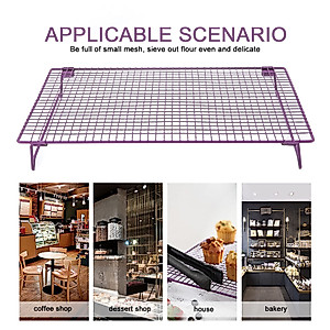 Baking Rack, Cooling Rack Iron Mesh Design Lightweight, Dishwasher Safe Easy To Clean Cookie Cooling Racks For Roasting Meats Fruits Vegetables 16.93x11.02x1.97in