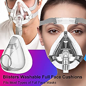6 Pack Full Face CPAP Mask Liners, Compatible with ResMed AirFit F20 Masks,Compatible with Airtouch F20 Masks,Reusable Cushion Covers, (White)