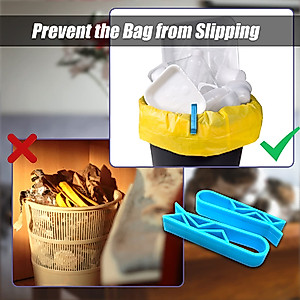 Qaxlry Garbage Bin Clip, 10PCS Trash Can Waste Basket Garbage Bin Clamp, Garbage Rubbish Bag Clip，Anti-Slip Fixation Clip Holder.
