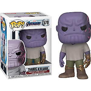 Funko Pop! Marvel: Avengers Endgame - Casual Thanos in The Garden Vinyl Figure (Bundled with Compatible Pop Box Protector Case), Multicolor, 3.75 inches