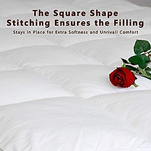 Plush Extra Thick Mattress Topper Queen for Softening Firm Mattress, Breathable Cooling Mattress Pillow Top Bed Topper for Back Pain & Sleep Comfort, Overfilled Mattress Pad, Fit to 6”-22” Mattress