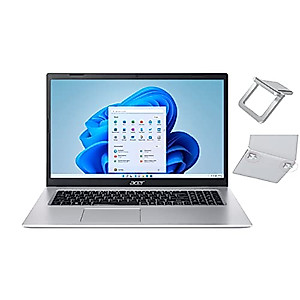 Acer Aspire 3 17.3" HD+ Premium Laptop | 11th Gen Intel Core i3-1115G4 | Intel UHD Graphics | Windows 11 Home | with Laptop Stand Bundle (Silver, 8GB DDR4 RAM | 256GB SSD)