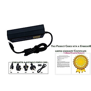 UpBright New Global 4-Pin 20V 6A 120W AC/DC Adapter Compatible with Alienware Area-51m EA11203 EA112 Power Supply Cord Cable PS Charger Mains PSU (with 4 Prong Connector)