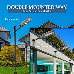 Lovus Solar Street Lights Dusk to Dawn with Radar Sensor for Parking Lot, Yard, Garage