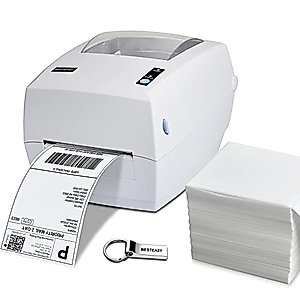 BESTEASY Thermal Label Printer,4x6 Shipping Label Printer High Speed Commercial Direct Thermal Label Maker Compatible with Amazon, Ebay, Etsy, Shopify and FedEx (White)
