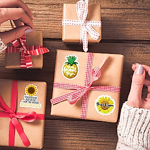 Wailozco 210 PC Cute Sending Sweet To You Business Stickers,Funny Small Business Envelopes Stickers for Business Packages/Handmade Goods/Bags ,Pineapple Theme Small Shop Business Stickers for Envelopes Seals