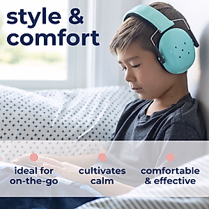 Sensory Basics Noise Reduction Headphones - Hearing Ear Protection for Kids & Teens - Kids Ear Protection Headphones - Kids Ear Muffs for Noise Reduction - Sensory Headphones for Ages 3+ - Sunrise