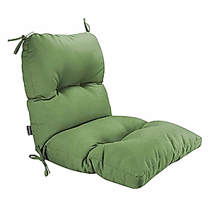 BOSSIMA Outdoor Indoor High Back Chair Tufted Cushions Comfort Replacement Patio Seating Cushions Deep Green