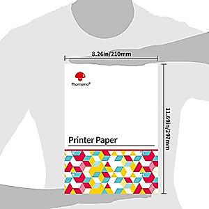 Phomemo M08F A4 Portable Thermal Printer + 8.26"x11.69" A4 Thermal Paper 200 Pcs, Wireless Mobile Travel Printers for Car & Office, Bluetooth Printer Compatible with Android and iOS Phone & Laptop
