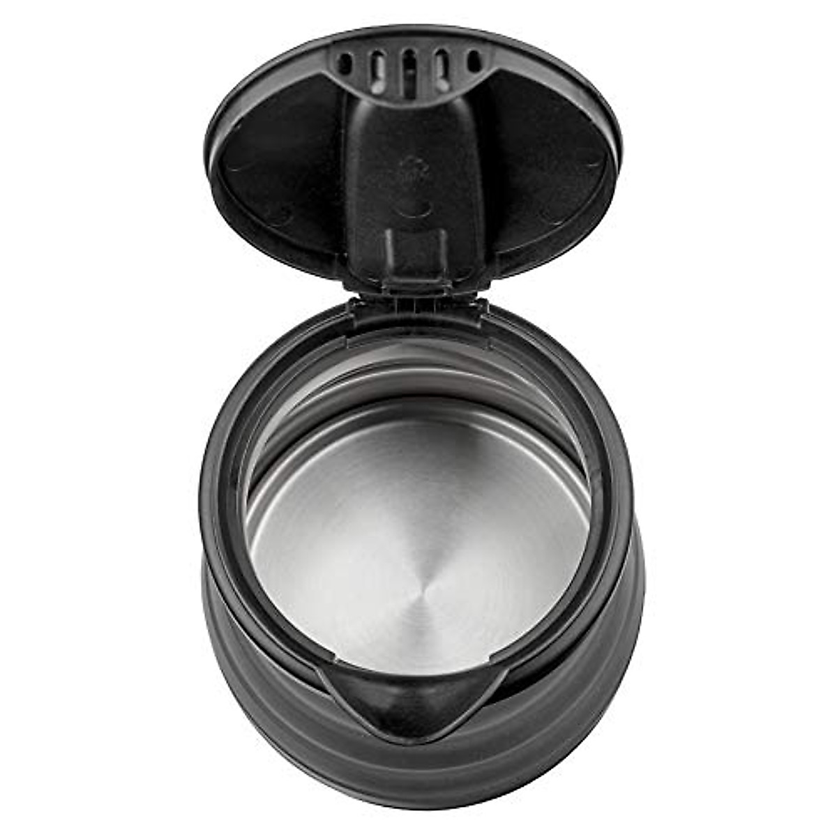 Brentwood Appliances KT-1508BK .85-Quart Dual-Voltage Collapsible-Travel Kettle (Black), 0.85Q