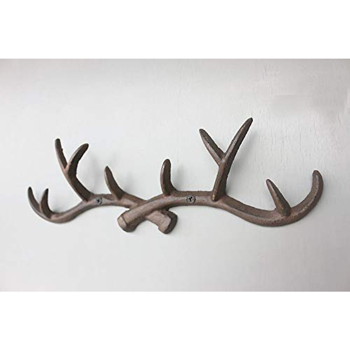 realideas Vintage Cast Iron Deer Antlers Wall Coat Hooks- Farmhouse Chic Metal Hanger Coat Rack Key Holder Jewellery Display Rack Bathroom Towels Rack Hooks(with Screws)