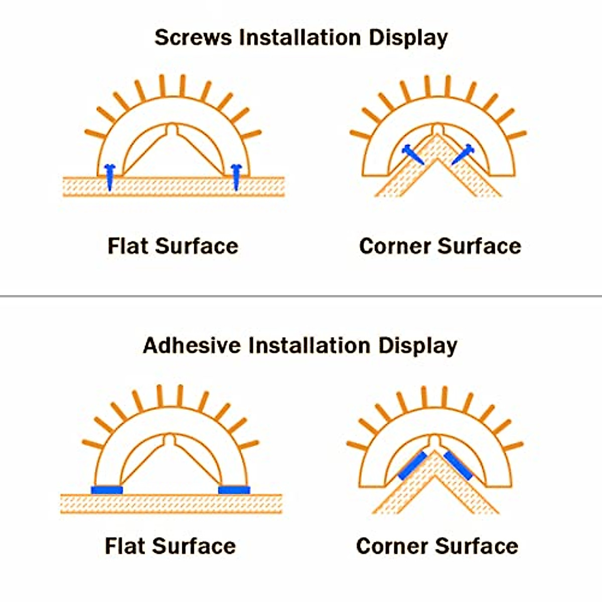 Cat Self Groomer with Catnip Pouch, 4 Pack Wall Corner Scratcher Groomers Soft Grooming Massage Combs for Short Long Fur Cats,Cat Brush Toy for Indoor Cats Kitten
