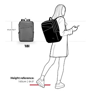Swissdigital Design Laptop Backpack For Women，College Bookbags With USB Charging Port，Large Capacity Computer Backpacks For Work Business Grey(Katy Rose SD1006F-02)