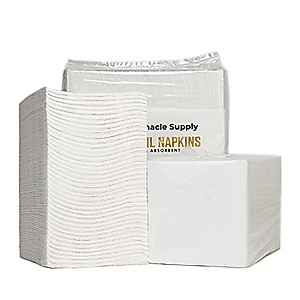 500 Pack Cocktail Napkins Paper - Quality 3-Ply White Beverage Napkins - Restaurant, Event, Bar Napkins - Perfect Size Dessert Napkins - Party Napkins Bulk - Elegant Wedding Napkins Disposable