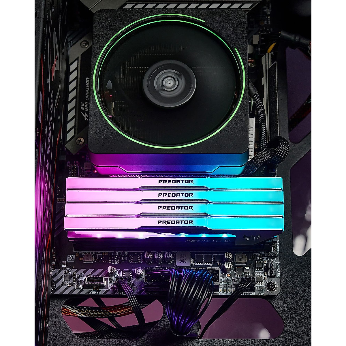 Acer Predator Apollo RGB 16GB (8GBx2) Gaming RAM 4133 MHz DDR4 CL19 1.4V Desktop Computer LED Memory Kit - BL.9BWWR.254