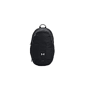 Under Armour Hustle 5.0 Team Backpack, (001) Black/Black/Metallic Silver, One Size Fits All