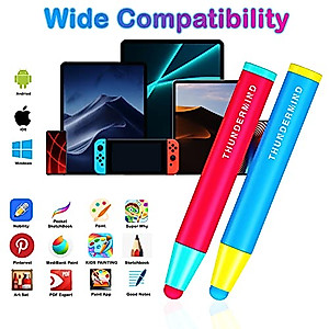 TM Kids Stylus Pens for Amazon Fire Tablet, Crayon Pencil Stylus for Touch Screen, Toddler Stylus for iPhone iPad Air Mini Pro, Amazon Fire HD Kids Pro Tablet, Leapfrog Epic LeapPad (2 Pack)