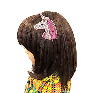 Bowbear Crystal Party Headband, Pink Unicorn