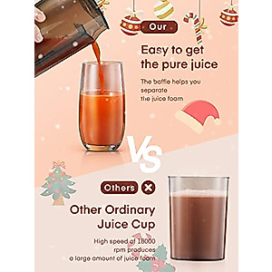 Juicer Machines, Juicers Extractor Easy to Clean, HOUSNAT Centrifugal Extractor Juicer 3 Speeds with Big Mouth 3" Feed Chute, Juicer Extractor for Fruits & Vegs, Electric Juicer with Anti-Slip, BPA-Free
