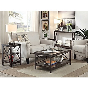 Convenience Concepts Oxford End Table with Shelves, Espresso