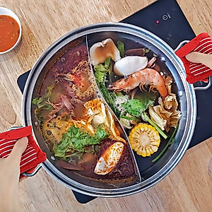 7 Pieces Hot Handle Holders Non-Slip Skillet Pot Holders Heat Resistant Non-Slip Machine Washable Handle Cover for Home Kitchen, BBQ and Baking Supplies