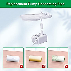 GISOFIK 3 Pack Cat Drinking Fountain Replacement Filters, Cat Water Fountain Filter, Replacement Triple Action Pet Fountain Filters (1 Pump Pipe)