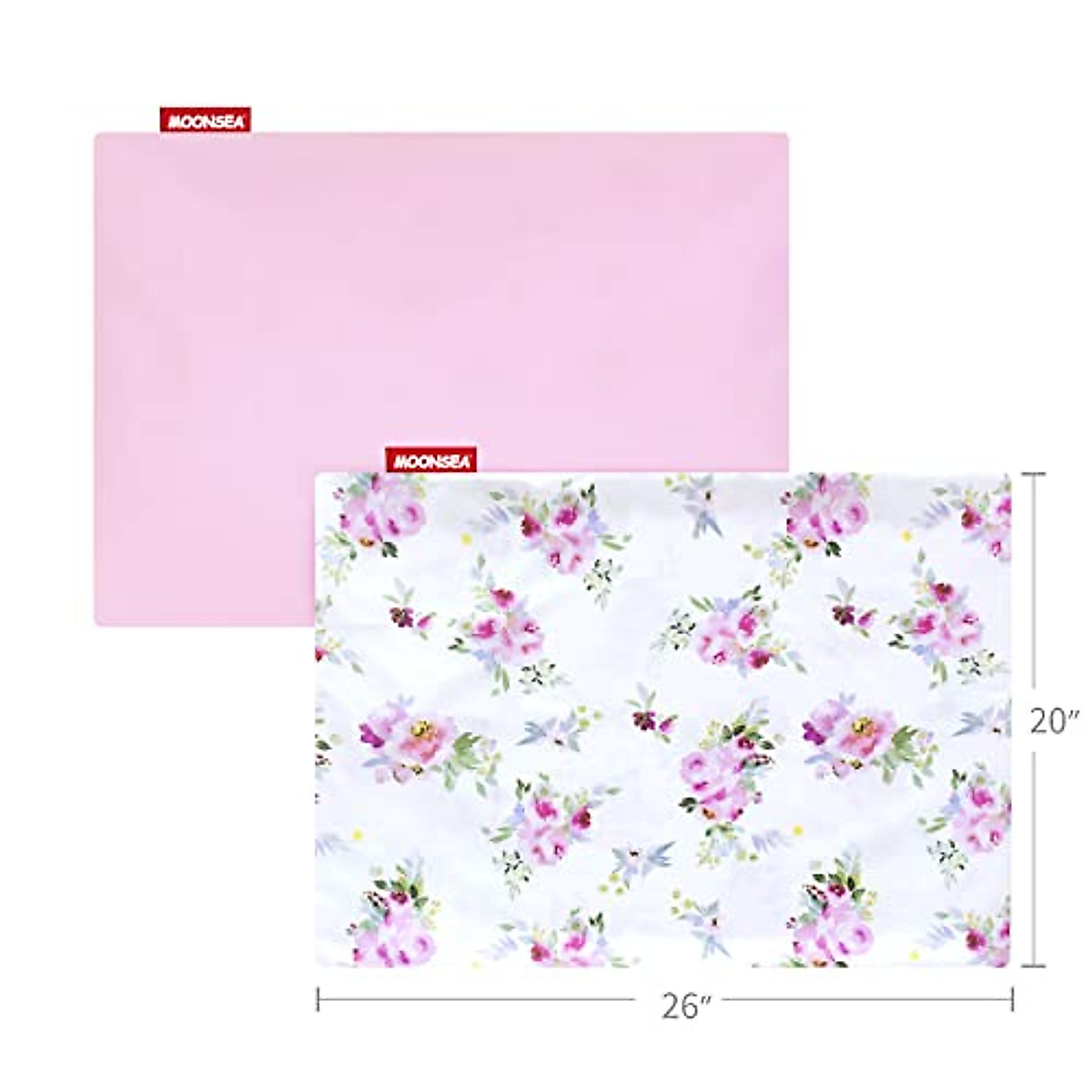 Toddler Pillow Case 2 Pack, Travel Pillow Case Purple Flower for Girls, Envelope Closure Small Pillow Cases 14''x20'', 100% Soft Microfiber, Machine Washable Travel Pillow Case Cover