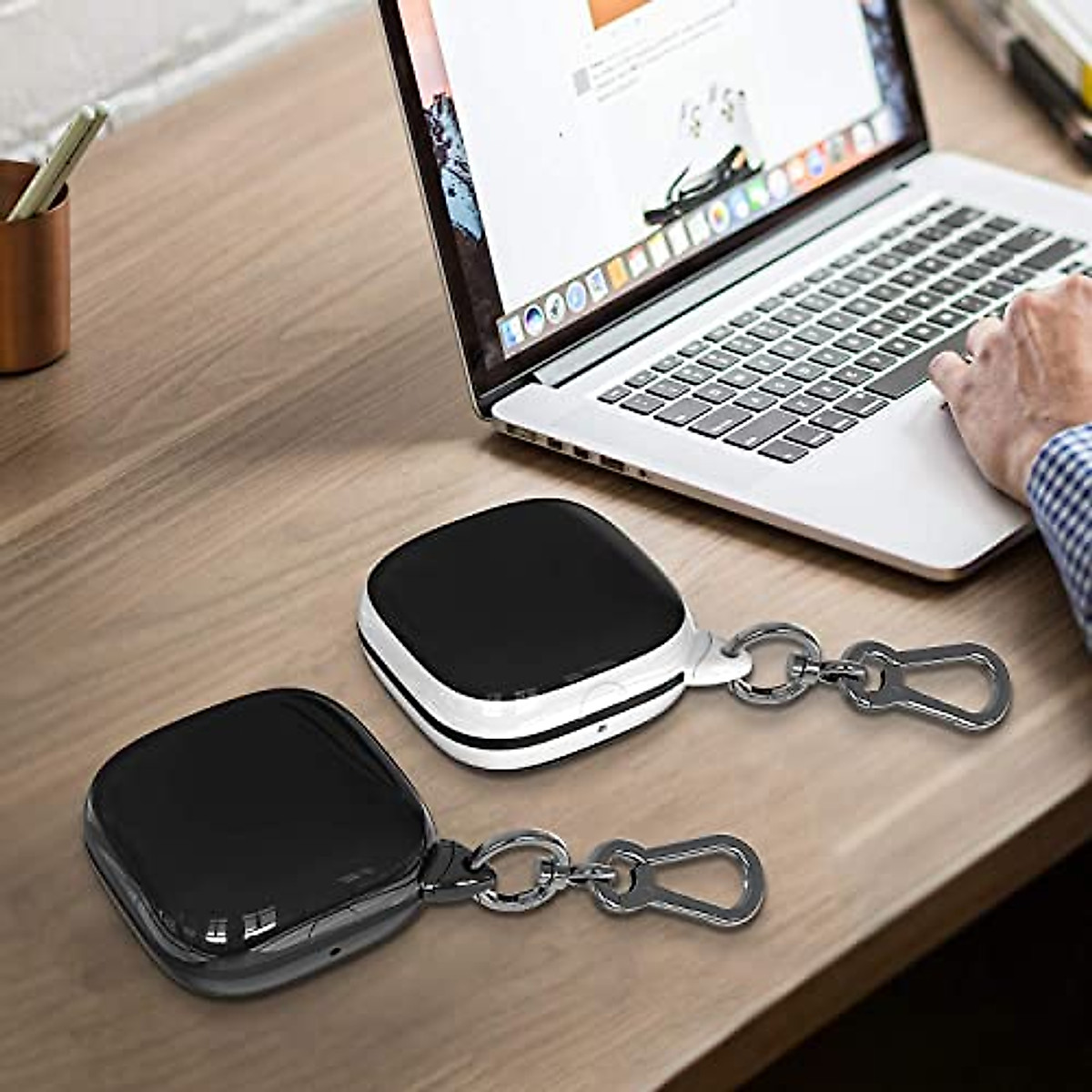 Ankasi Silicone Case Cover Compatible with Powerbeats Pro, Full Protective Shockproof Anti-Slip Silicone Case for Beats Powerbeats Pro Case (Black Edge-Black)