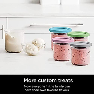 Creami Deluxe Pints, for Ninja Creami Cups, Ice Cream Pints with Lids Reusable,Leaf-Proof for NC301 NC300 NC299AM Series Ice Cream Maker