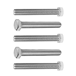 Jutagoss 5pcs M12 Hex Bolt M12-1.75 x 90mm UNC Hex Head Screw Bolts 304 Stainless Steel Fully Threaded Hex Tap Bolts