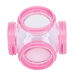 Boquite Valentine's Day Carnival 2Pcs Pipeline Training Line Accessories DIY Hamster Sports Tunnel, Hamster Toy Tubes, for Hamsters Pets(Pink)