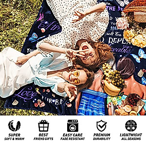 Funny Best Friend Throw Blanket 50" x 60"- Ultra Soft Sister Blankets for Women Bestie Blanket Friendship Blanket Birthday Gifts for Women 50x60 Inches