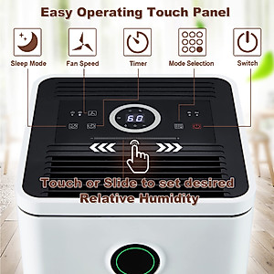 Sapodilla Dehumidifier for Basement, 30 Pints Dehumidifier for 2000 Sq.Ft, Auto or Manual Drainage, Portable Home Dehumidifier for Large Room Bedroom Bathroom Laundry