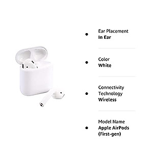 Apple Airpods Wireless Bluetooth In-Ear Headset w/ Charging Case MMEF2AM/A (Renewed)
