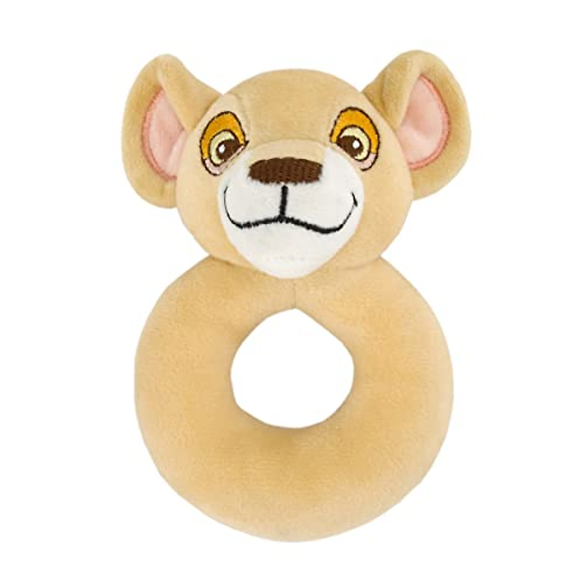 Disney Lion King Simba Yellow, Green, and White 2Pk 100% Cotton 44" x 44" Muslin Swaddles with Plush Rattle